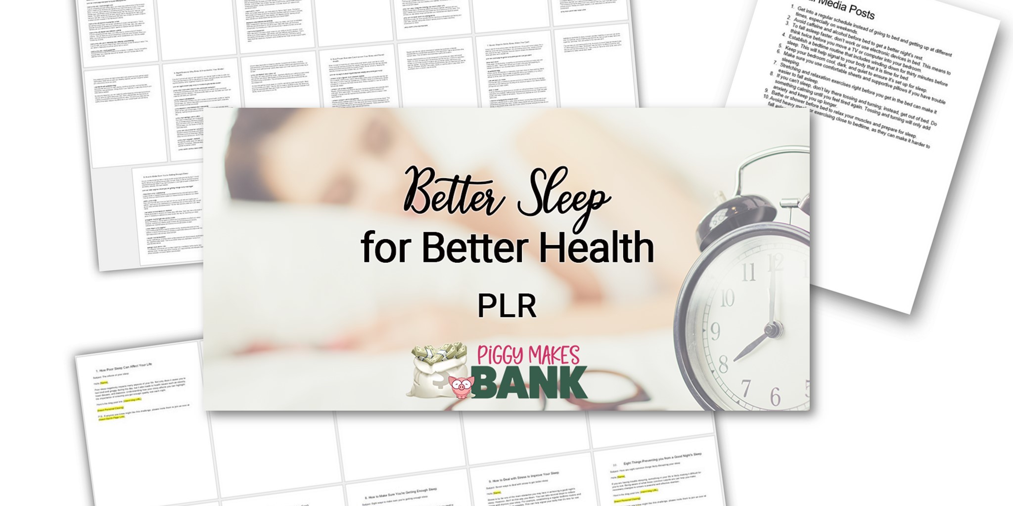 Better Sleep for Better Health - Piggy Makes Bank
