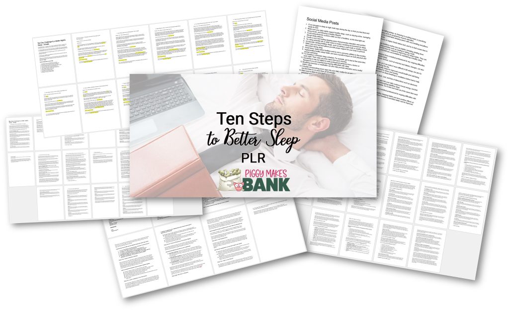Ten Steps to Better Sleep - Piggy Makes Bank