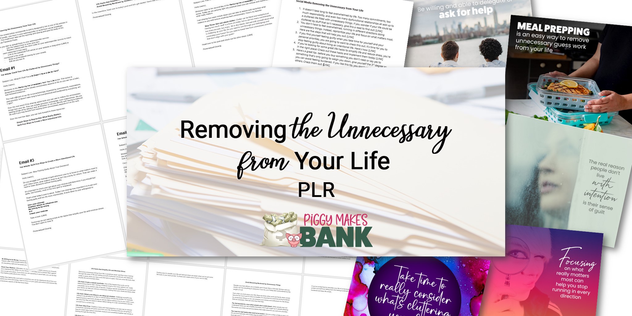 Removing the Unnecessary from Your Life - Piggy Makes Bank