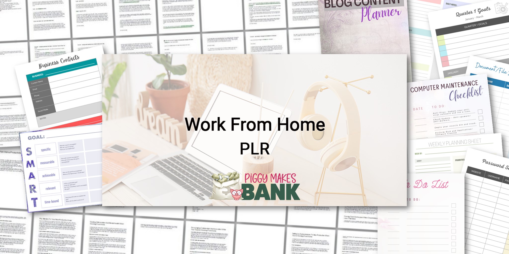 Work From Home PLR - Piggy Makes Bank