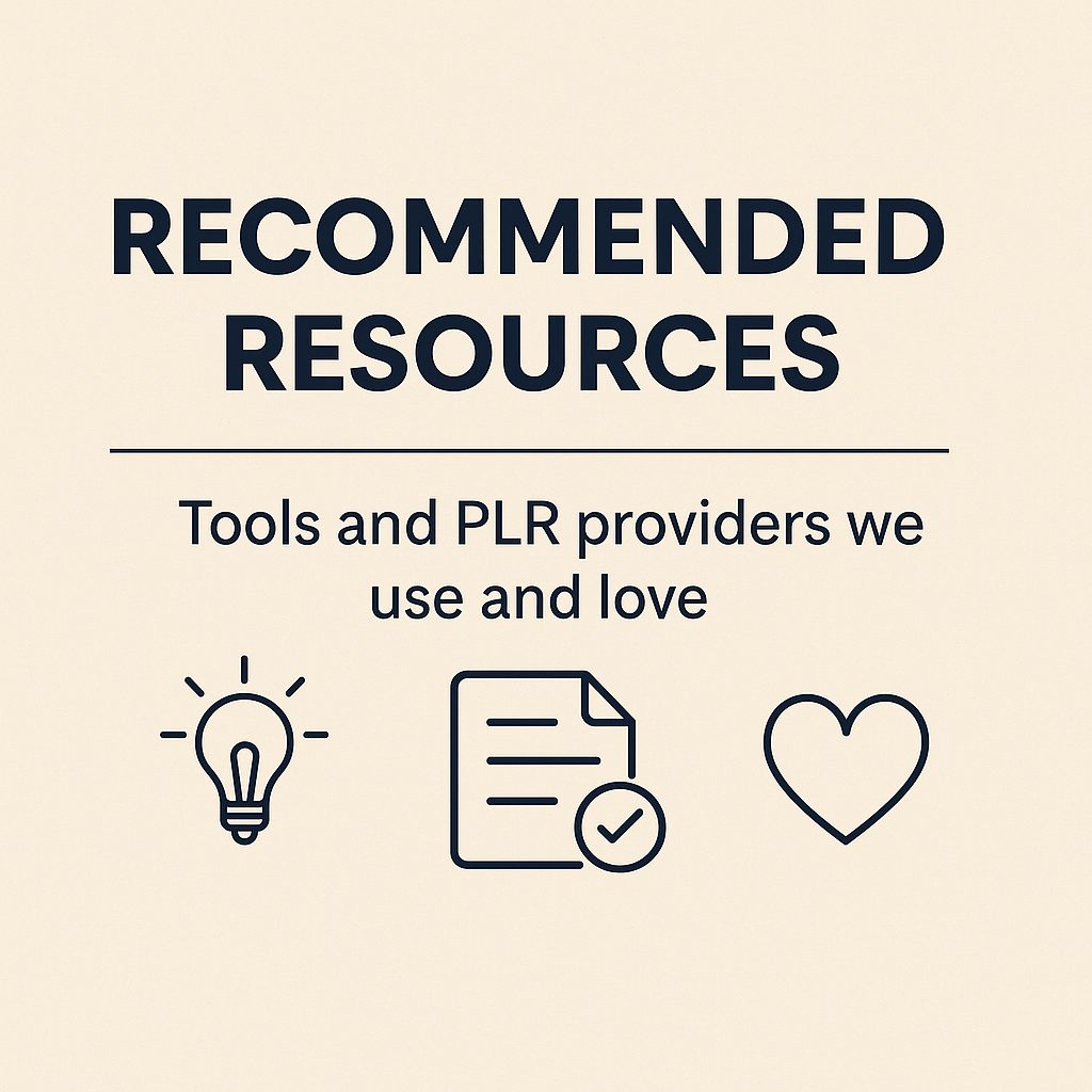 Recommended Tools & PLR Resources We Use and Love - Piggy Makes Bank